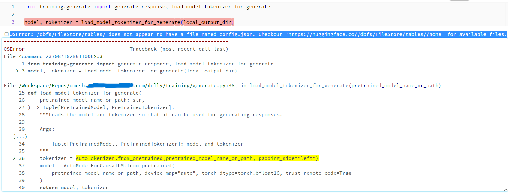 OSError: does not appear to have a file named config.json. Checkout · Issue #167 ...