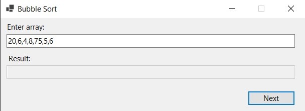 GitHub - savina01/Vizualization-BubbleSort: Simple sorting an array by Bubble Sort.