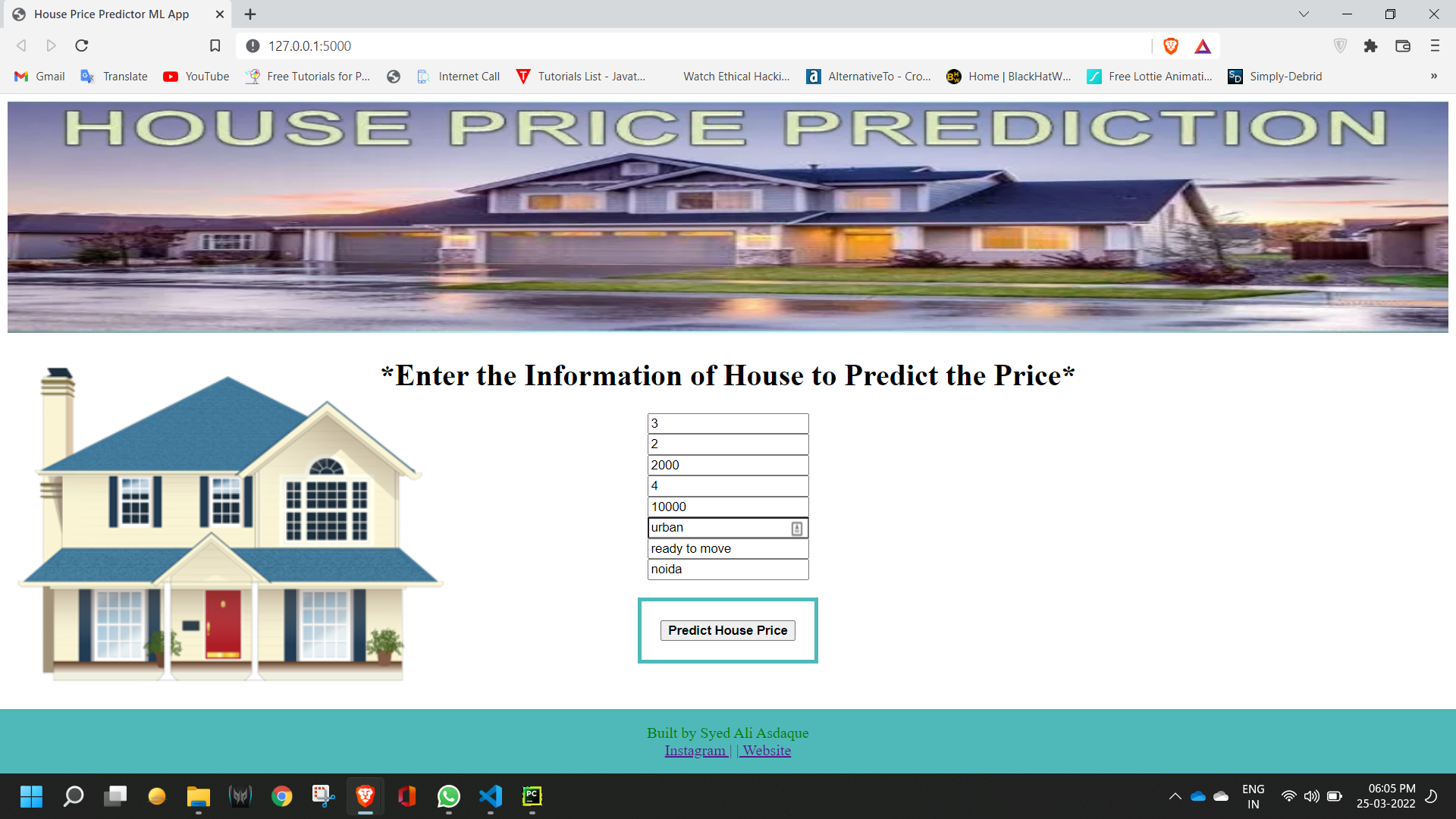 GitHub - SYEDALIASDAQUE2210/House-Price-Prediction-2022: House Price ...