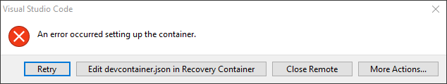 An error occurred setting up the container · Issue #2 · prenone/platformio-vscode-devcontainer ...