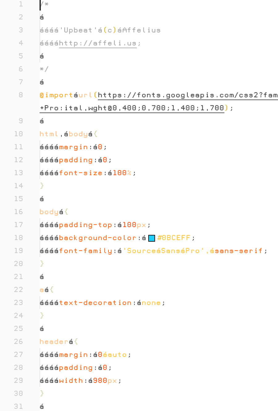 Spaces showing as "á" · Issue #104315 · microsoft/vscode · GitHub