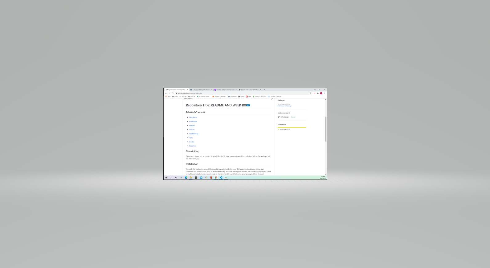 GitHub - Kgroll/readme-and-weep: This project allows you to create a README file directly from ...