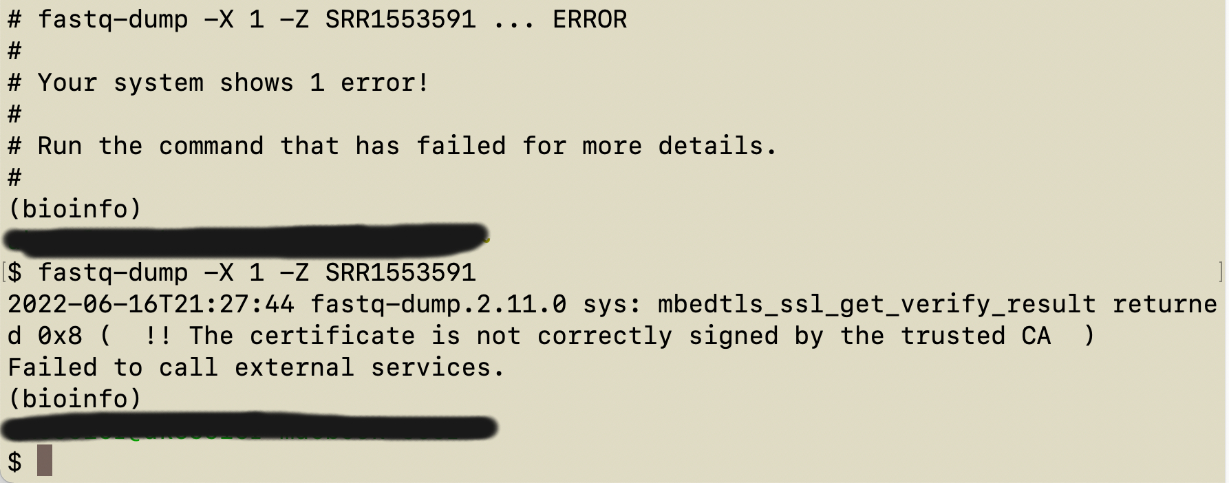 Fastq Dump X 1 Z Srr1553591 Error · Biostars Biostar Handbook · Discussion 222 · Github