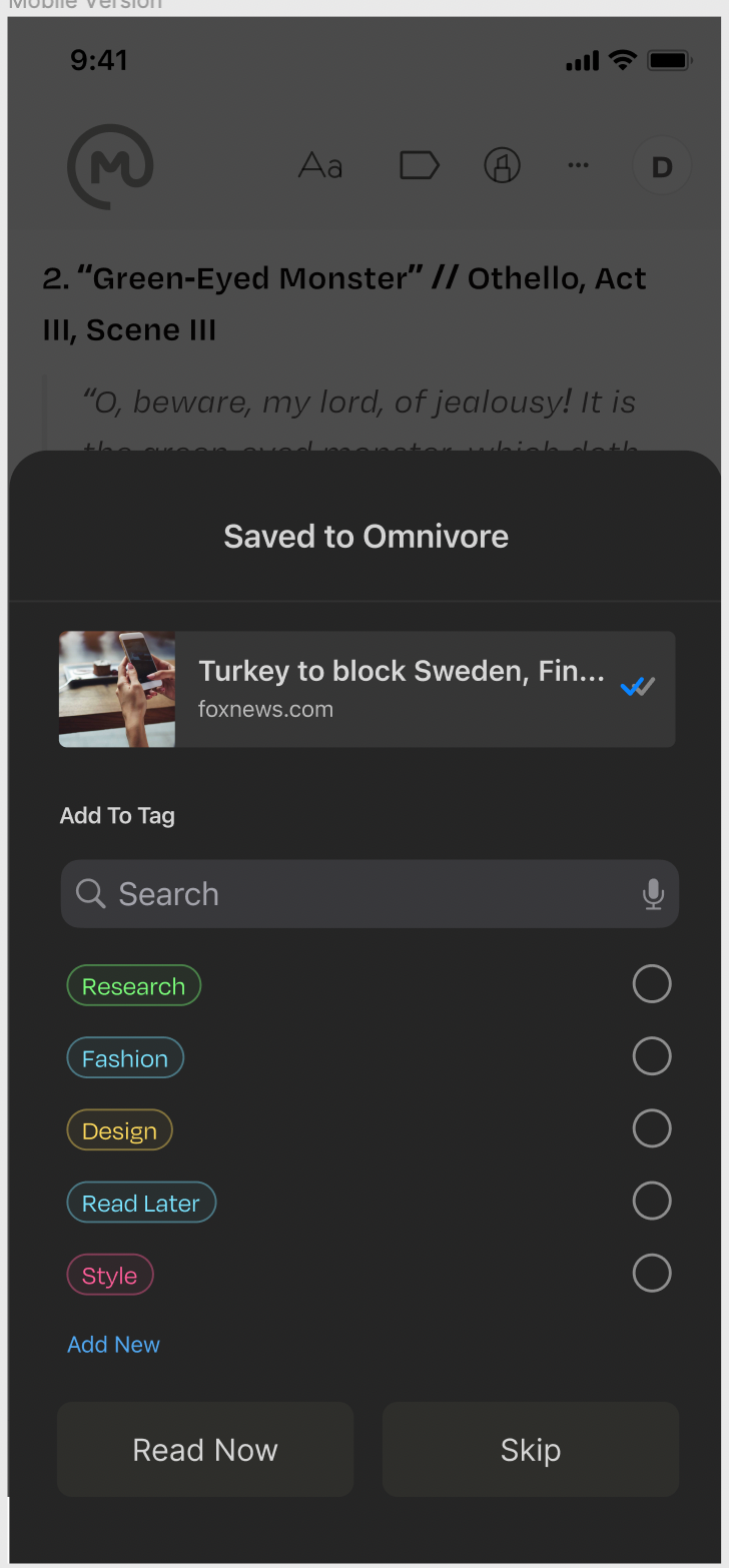 Allow setting labels at time of save · Issue #648 · omnivore-app/omnivore · GitHub