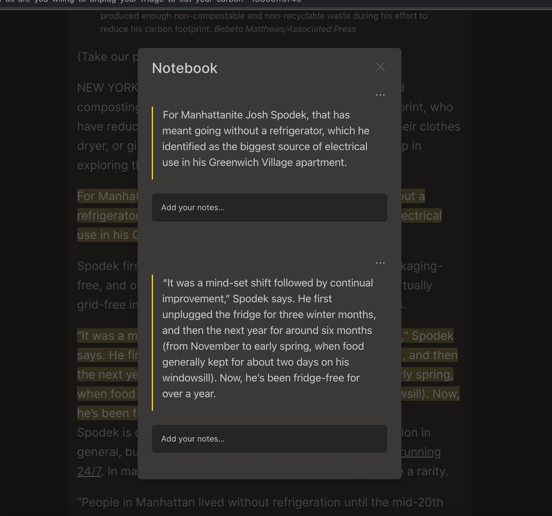 Improve web modal for notebooks · Issue #1754 · omnivore-app/omnivore · GitHub