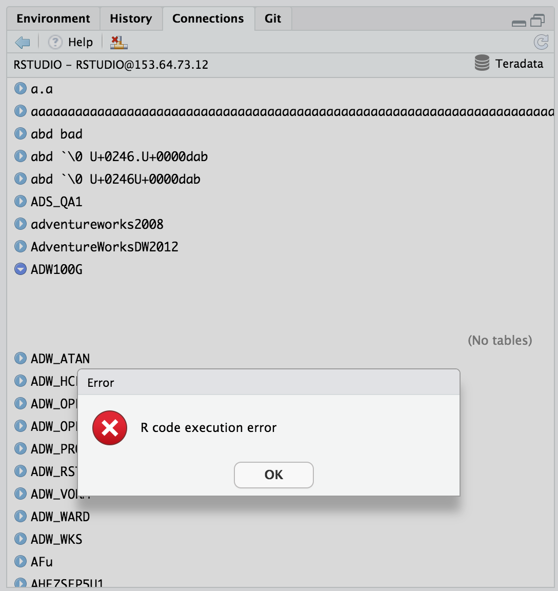 R Code Execution Error · Issue 157 · R Dbiodbc · Github 