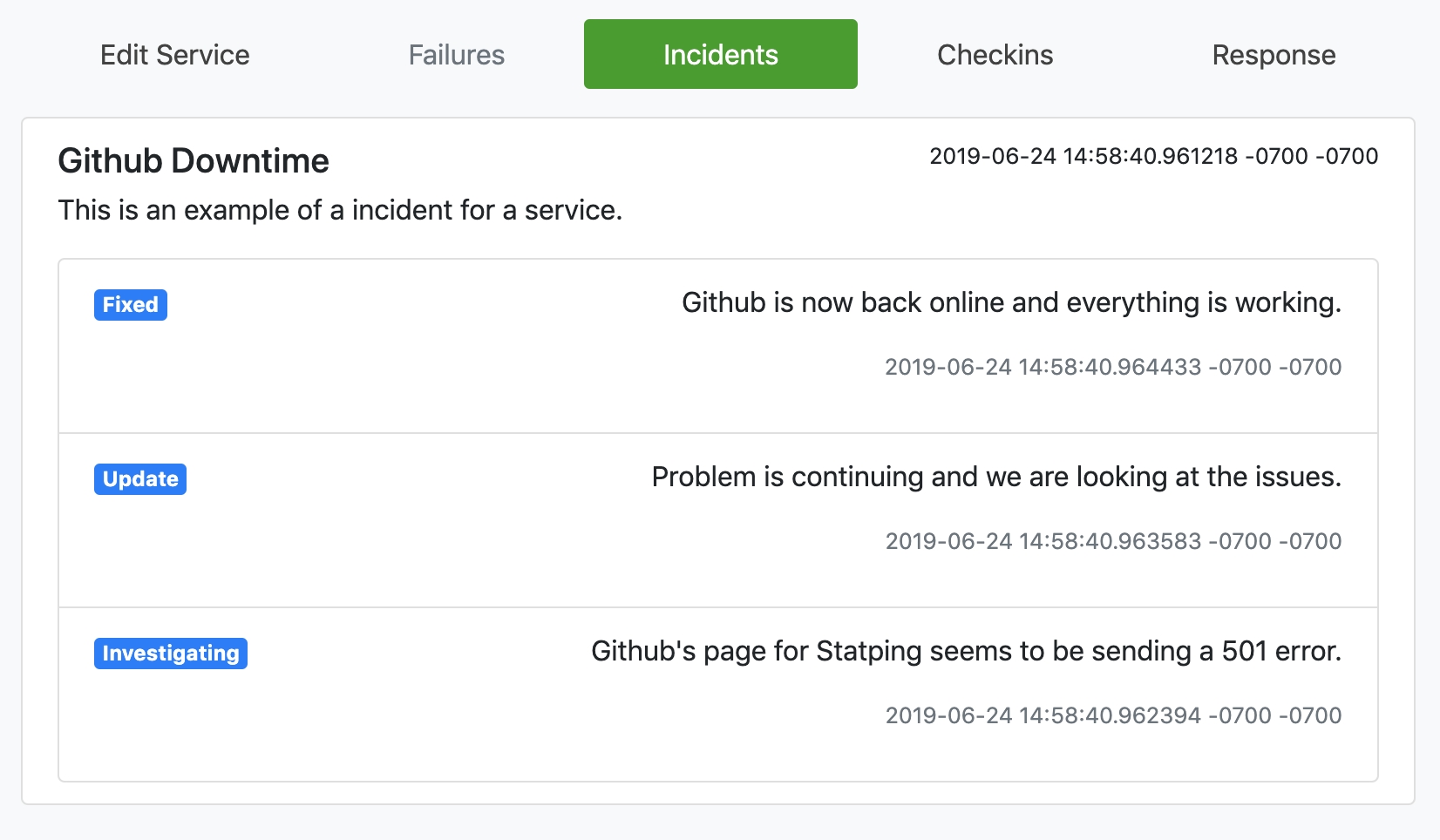 Incident Management · Issue 203 · Statping Statping · Github