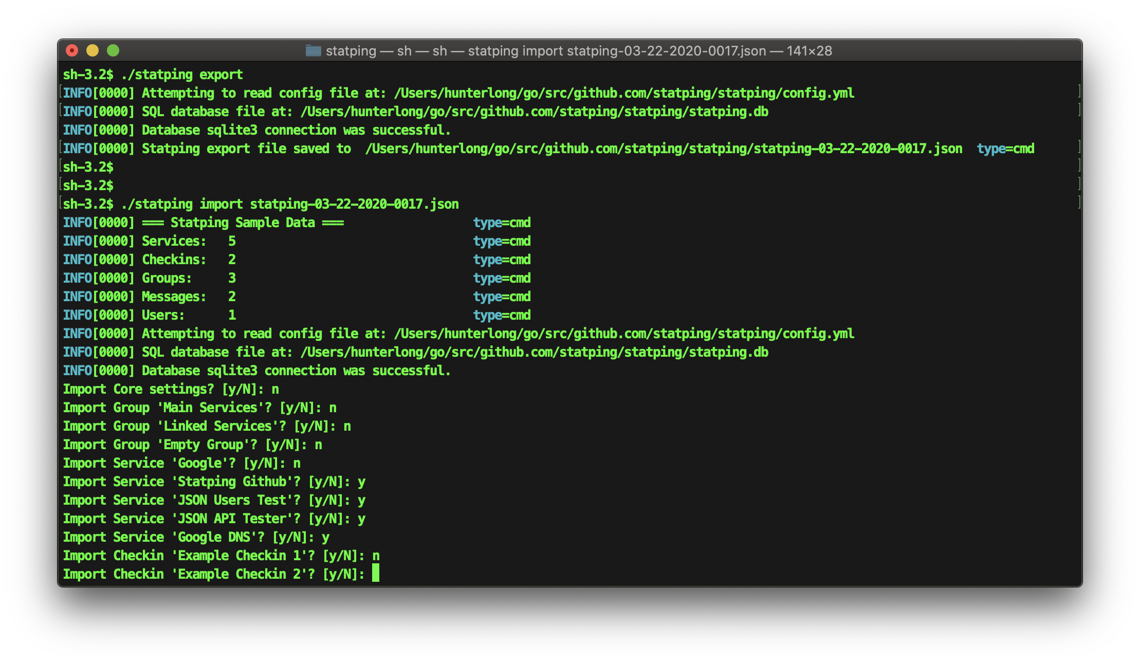 Backup Restore Migrate · Issue 402 · Statping Statping · Github