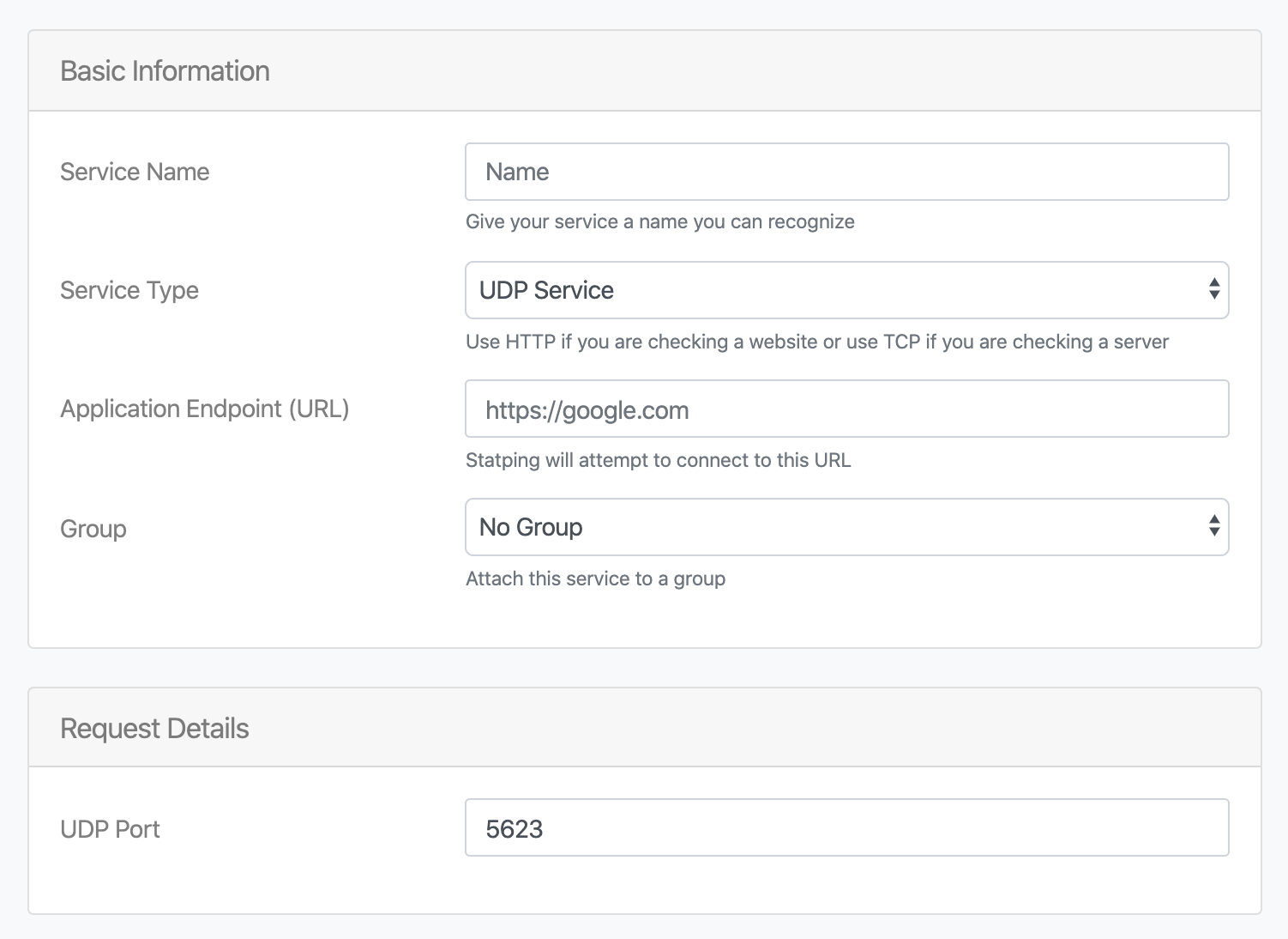 Editing port on UDP Service · Issue #382 · statping/statping · GitHub