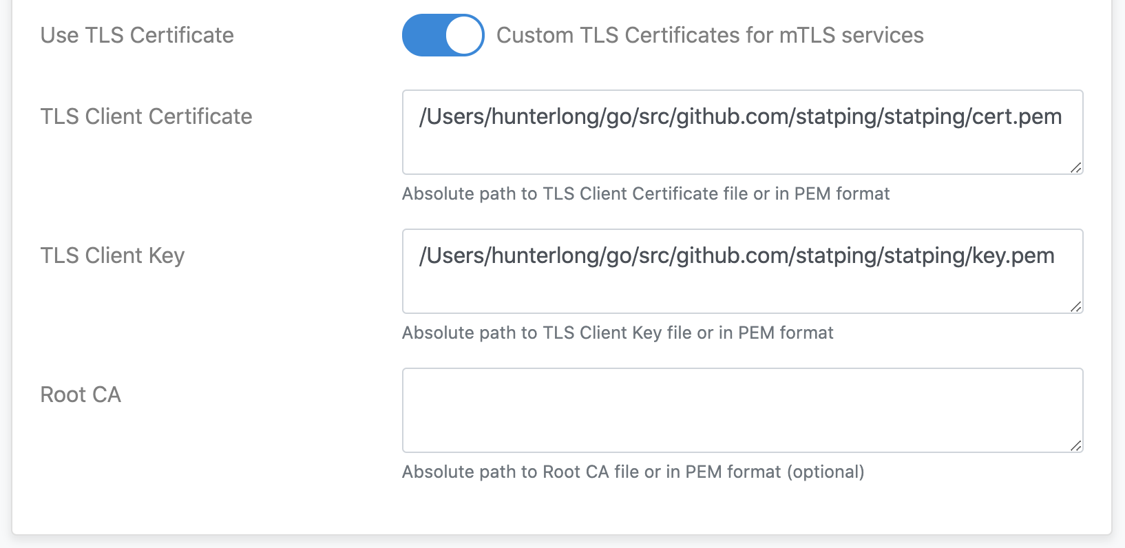 Support for mTLS authentication of service endpoints · Issue #597 · statping/statping · GitHub