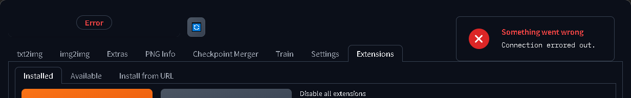 [bug] Nothing Happened After Clicking The Generate Button · Issue 9784 · Automatic1111