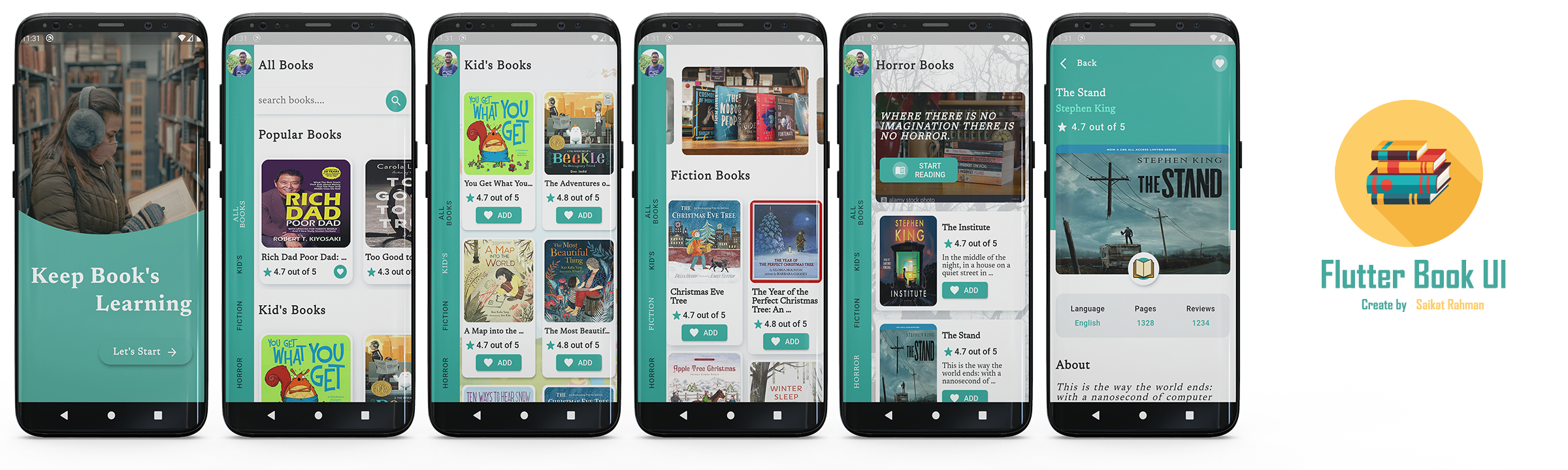 GitHub - iamsaikatrahman/books_ui: It is Book UI . Here I create four types of flutter gridview.