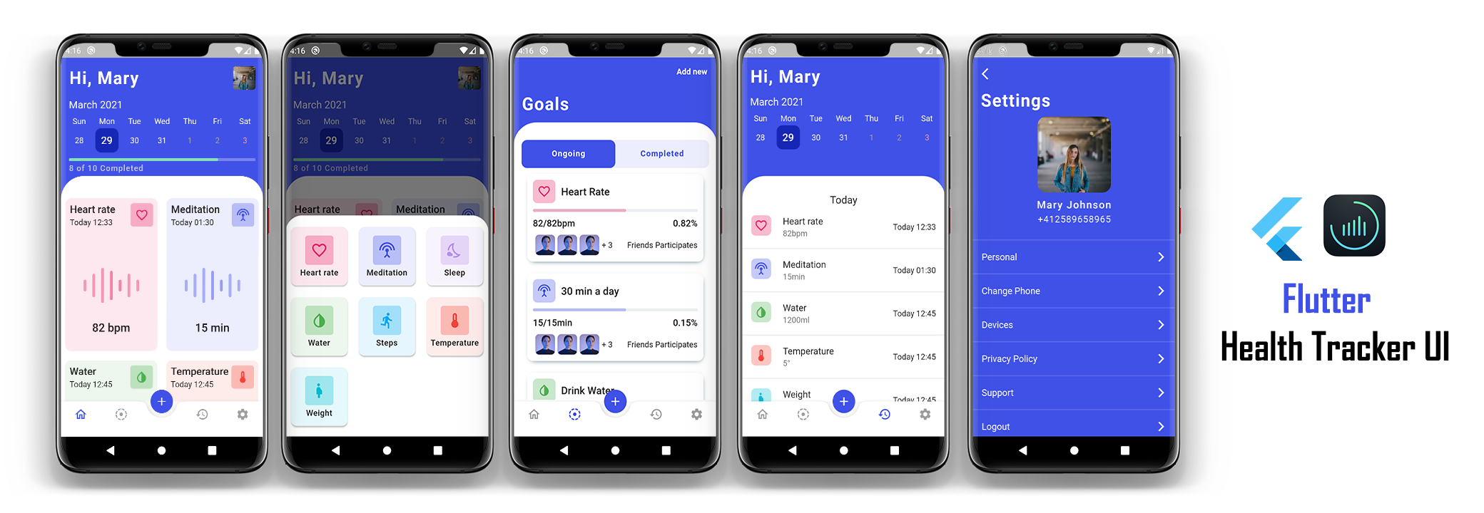 GitHub - iamsaikatrahman/flutter_health_tracker: It is flutter health tracker ui.