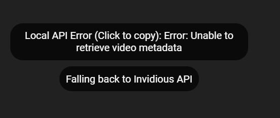 Local API Error + Glitches after trying to view comments · Issue #832 · FreeTubeApp/FreeTube ...
