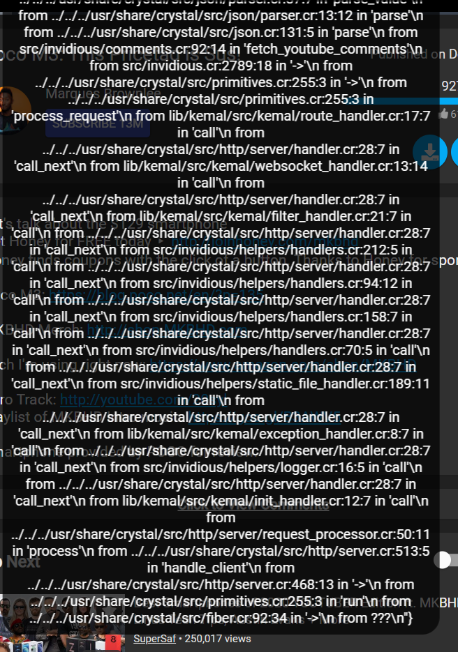 Local API Error + Glitches after trying to view comments · Issue #832 ...