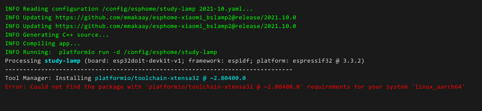 Tool Manager can not install required library · Issue #2559 · esphome/issues · GitHub