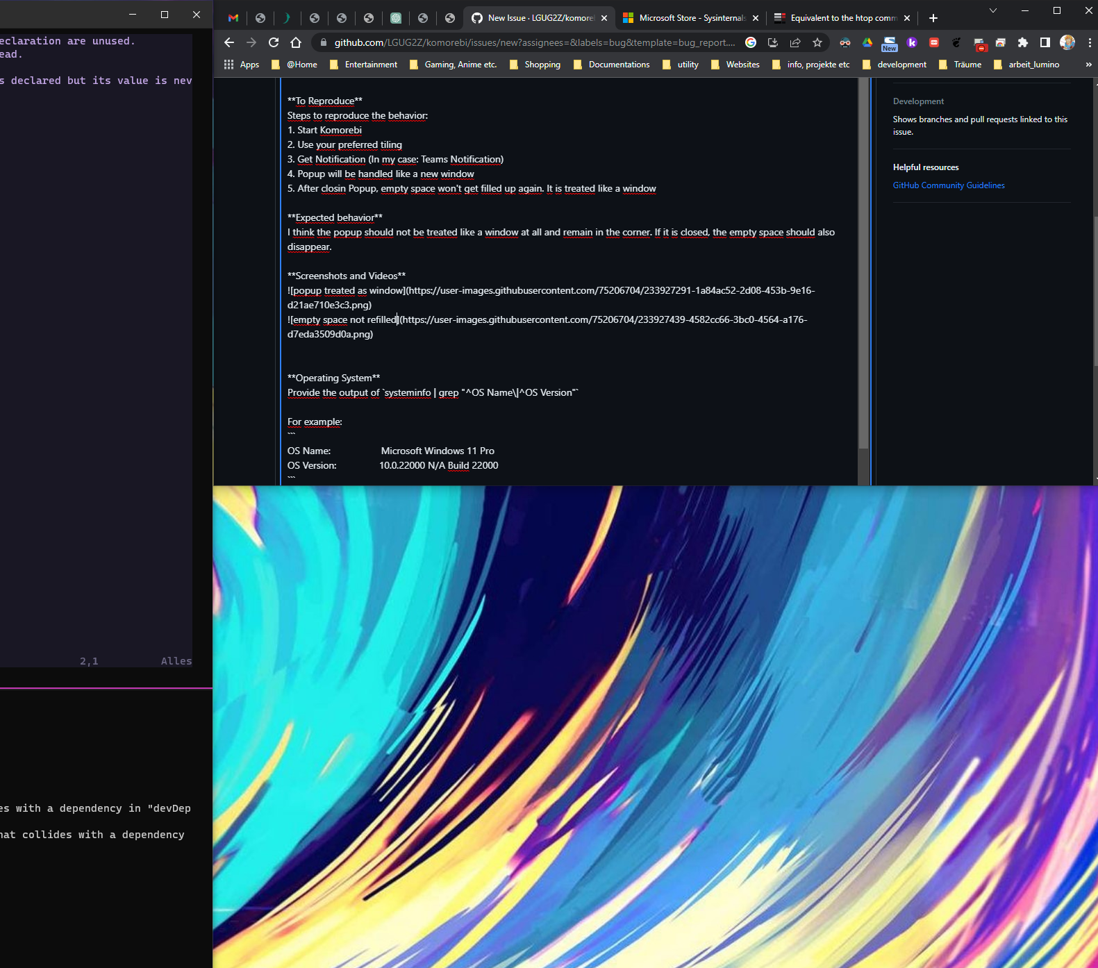 [BUG]: Windows Notifications create empty space · Issue #406 · LGUG2Z ...