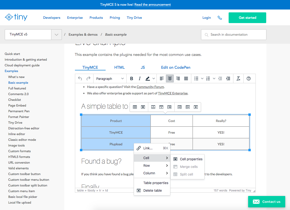 Can not merge cells vertically · Issue #4901 · tinymce/tinymce · GitHub