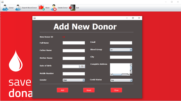 GitHub - Sai-Charan-Nedunuri/Blood-Bank-Management-System: A desktop ...