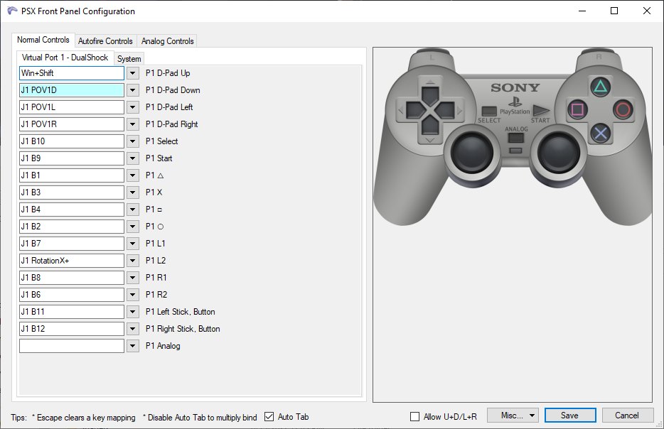 Nymashock PSX Lua joypad.get() missing Triangle, Circle, and Square ...