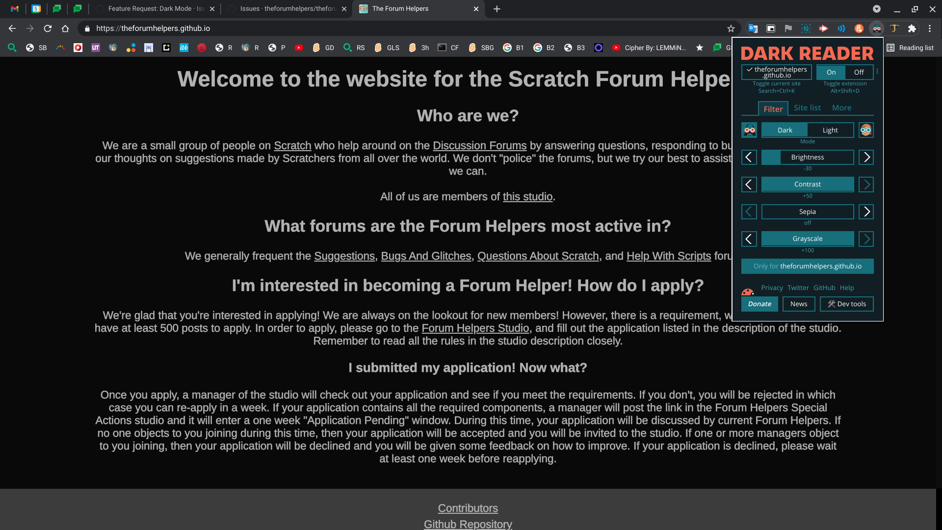 Feature Request: Dark Mode · Issue #135 · theforumhelpers/theforumhelpers.github.io · GitHub