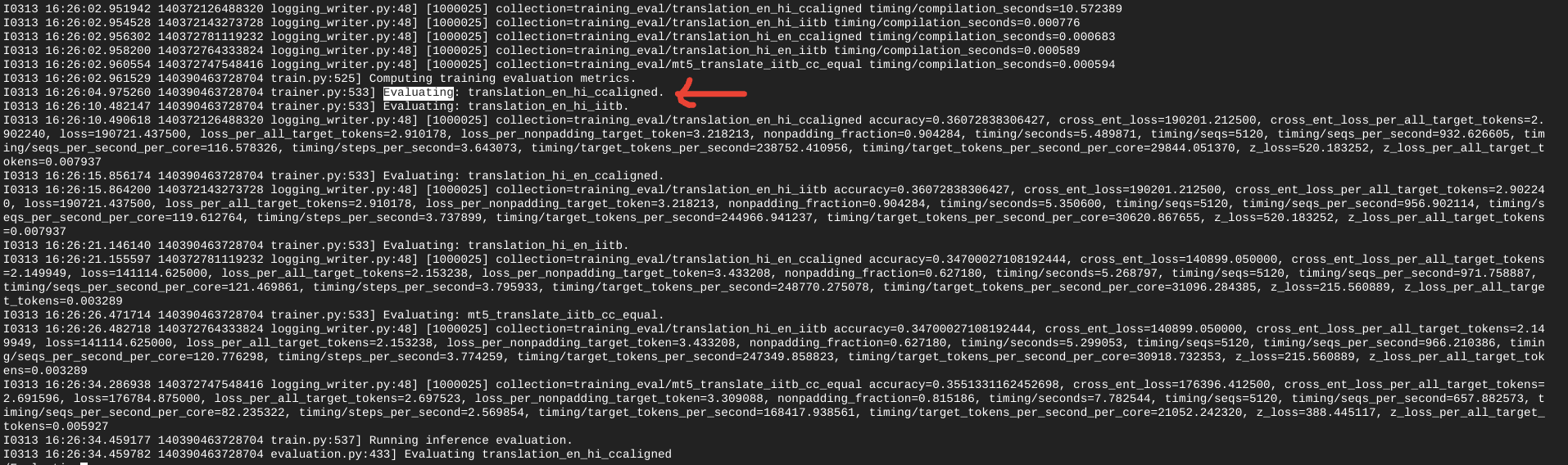 Training freezes when trying to evaluate previously saved checkpoint · Issue #344 · google ...