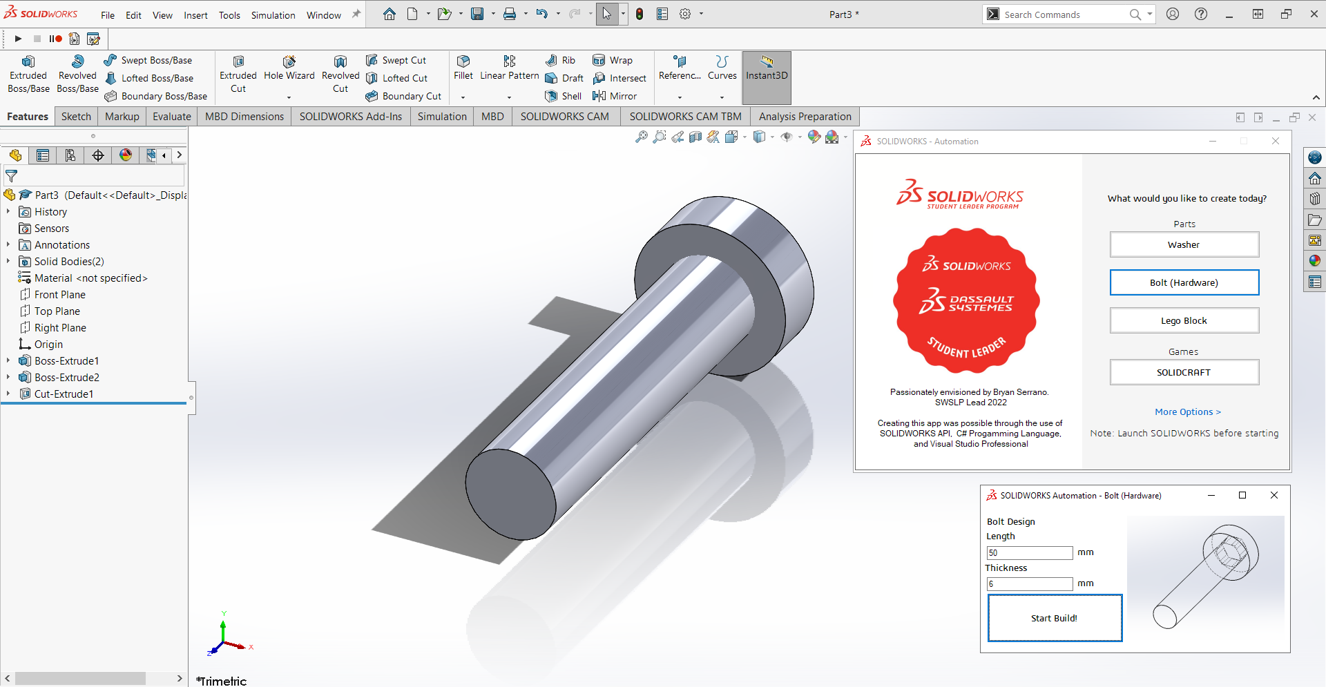 GitHub - bryanserrano317/SOLIDWORKS_Automation_App: Automation Scripts built using C# for ...