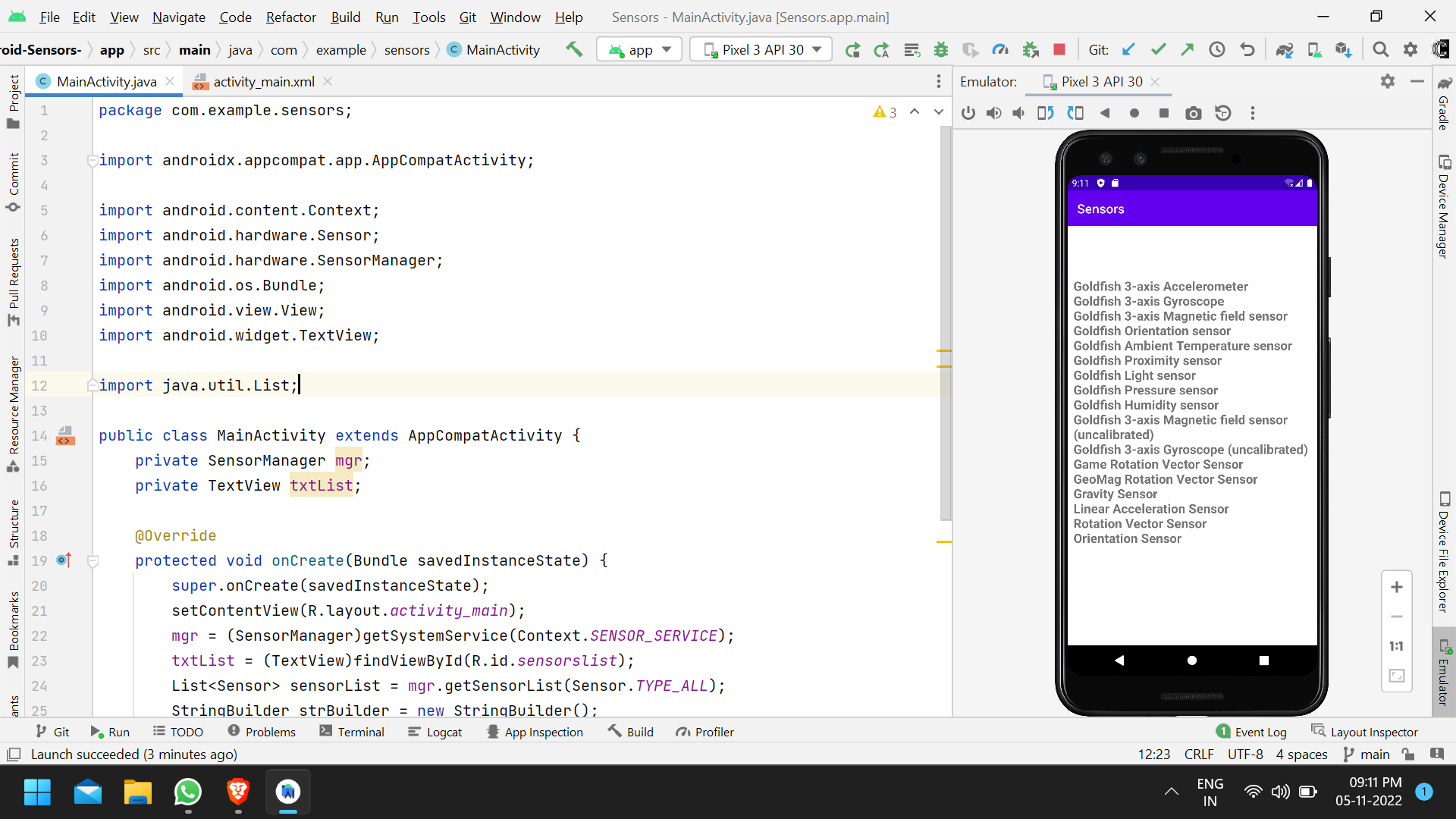 GitHub - Balajibal/listofsensor