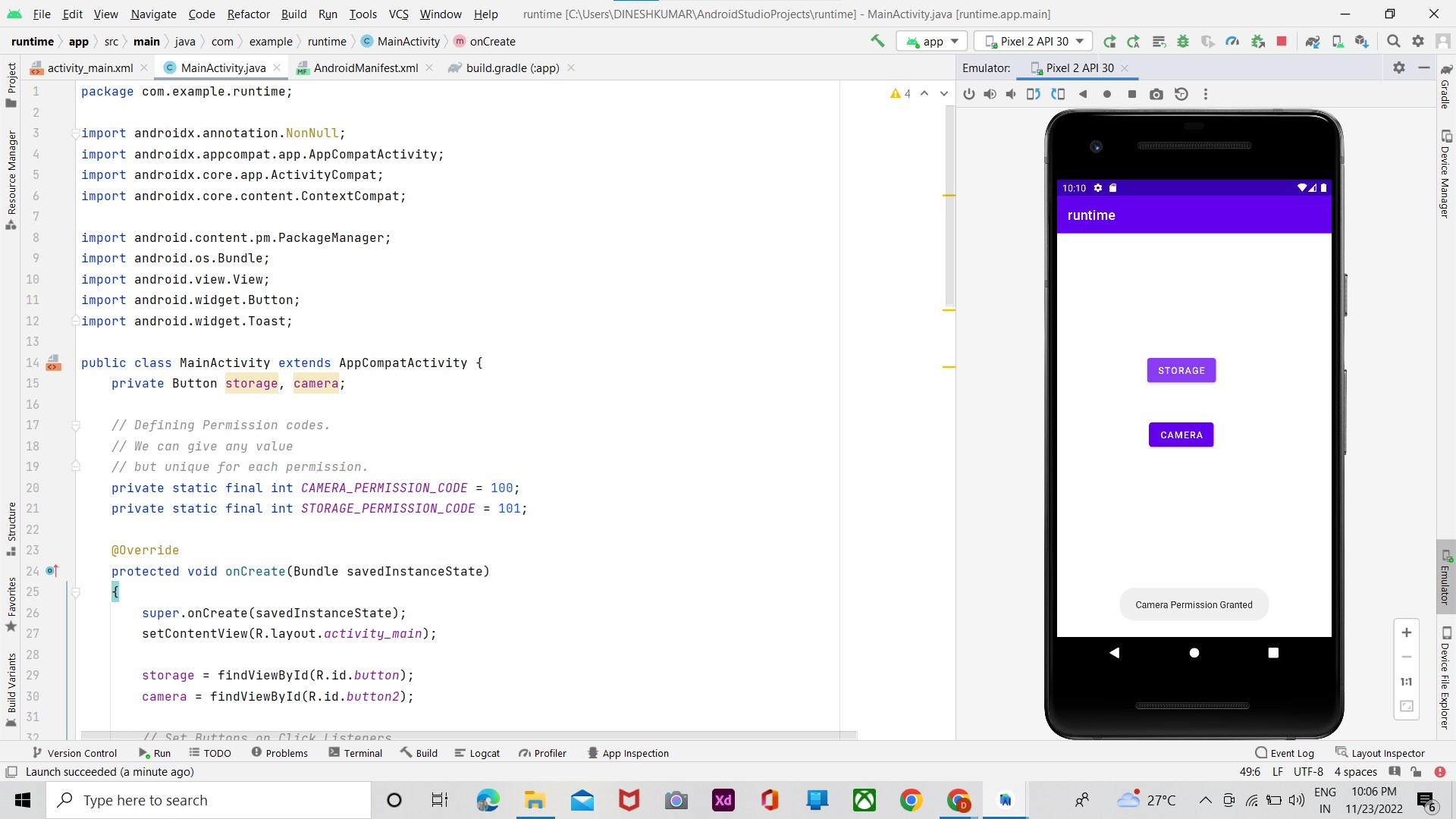 GitHub - Balajibal/runtimepermission