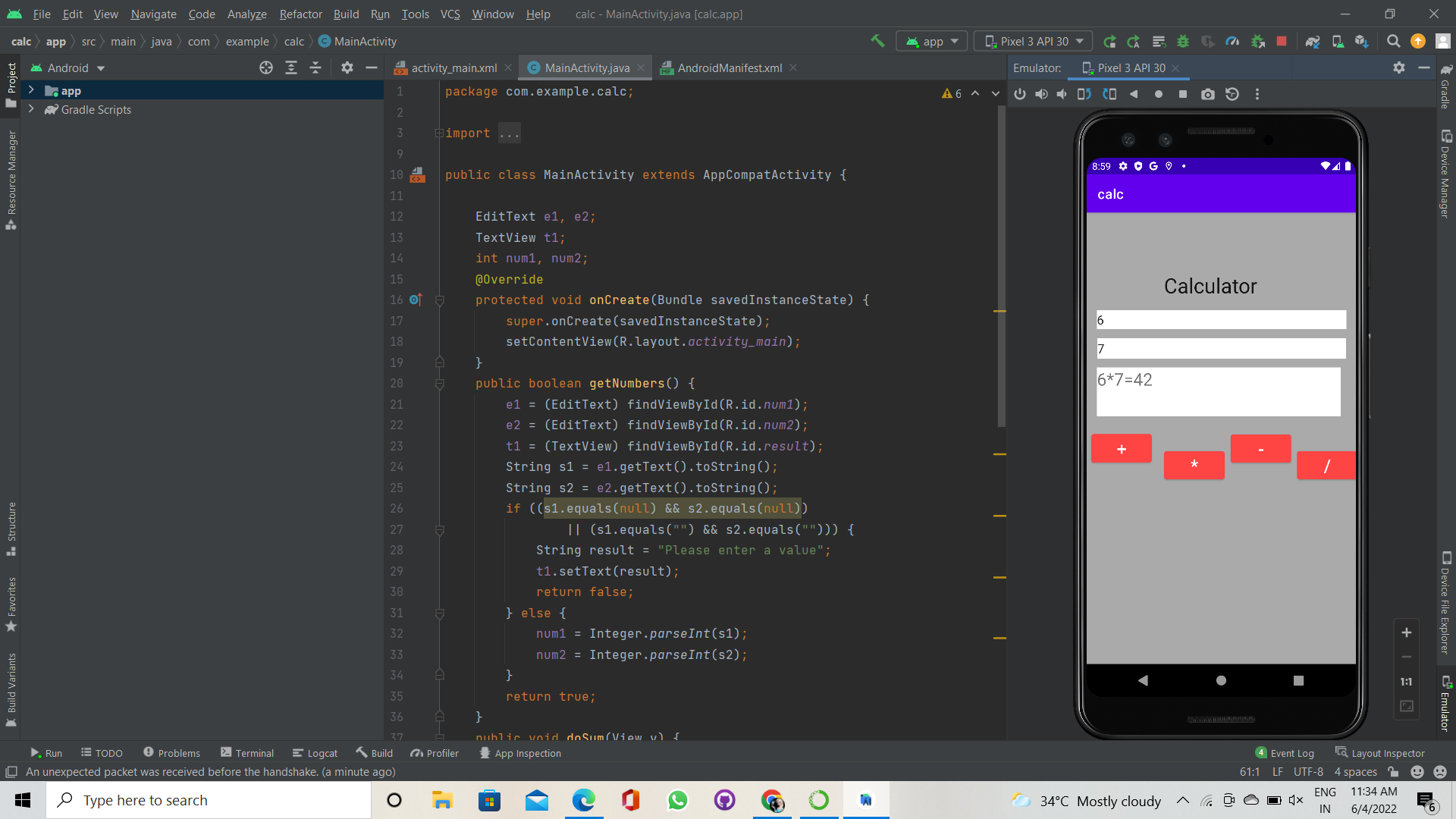 GitHub - Kavya-Bollineni22/Simple-Calculator