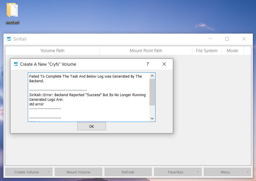 SiriKali does not work with CryFS · Issue #221 · mhogomchungu/sirikali · GitHub