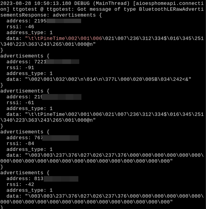 Bluetoothproxy Not Sending Device Name With Advertisements · Issue 4838 · Esphomeissues