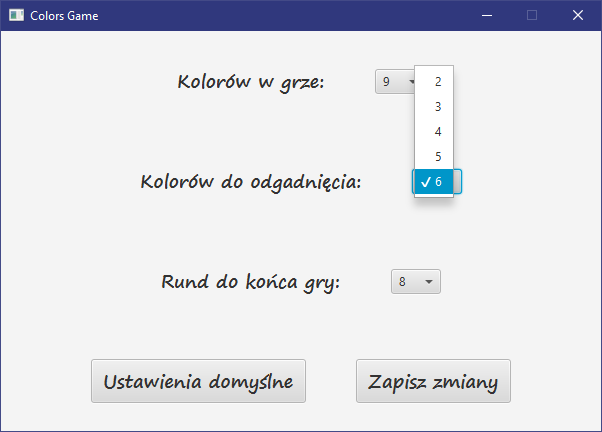 GitHub - mWasyluk/javafx_colors-game: A color guessing game