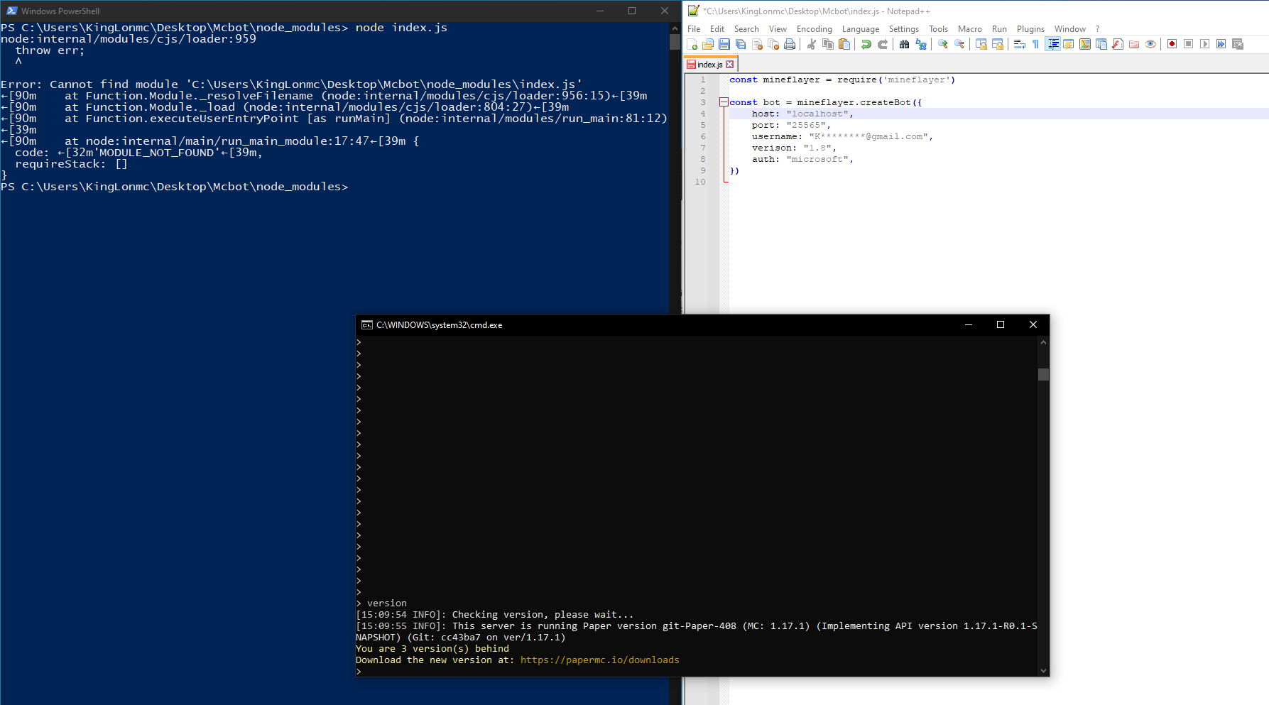 Bug I Think Error Version 119 Is Not Supported · Issue 2773 · Prismarinejsmineflayer · Github 