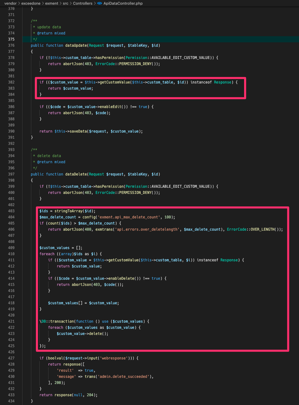 API「カスタムデータ情報更新」で複数IDが指定できない · Issue #1110 · exceedone/exment · GitHub