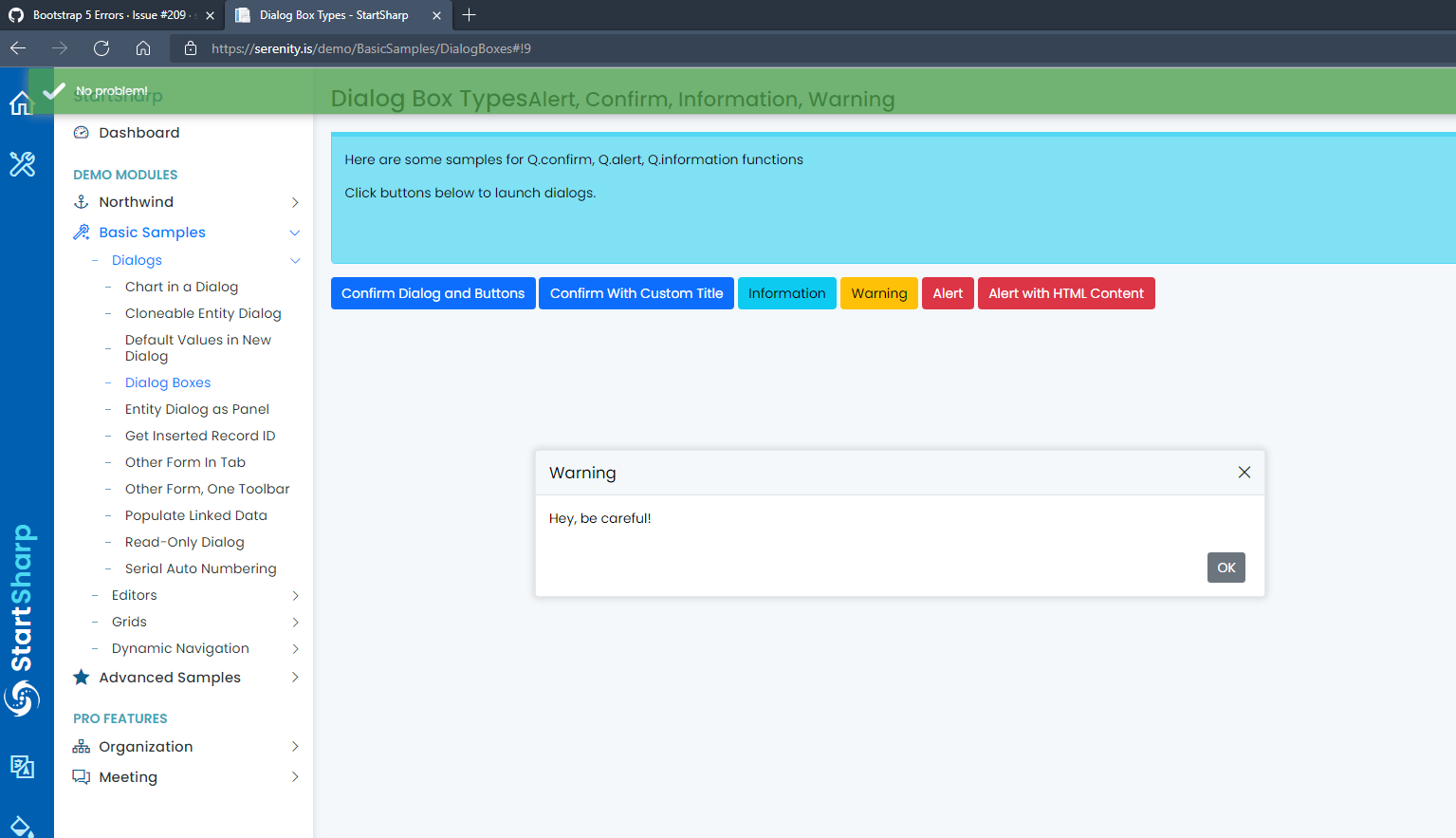 Pro Theme/BS5: Better design / context colored titles for alert dialogs · Issue #6183 · serenity ...