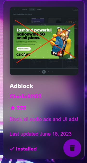 a bug with the adblock extension · Issue #3 · spicetify/spicetify-extensions · GitHub
