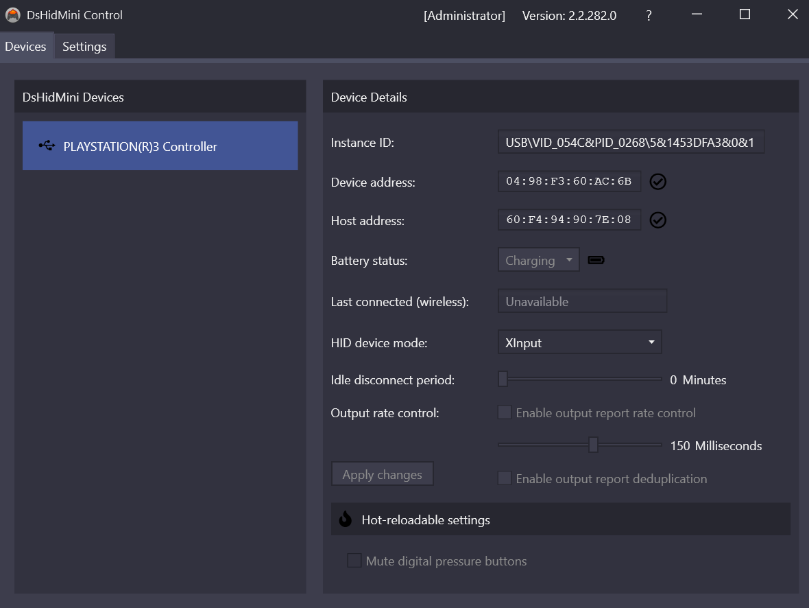 PS3 controller doesn't respond · Issue #238 · nefarius/DsHidMini · GitHub