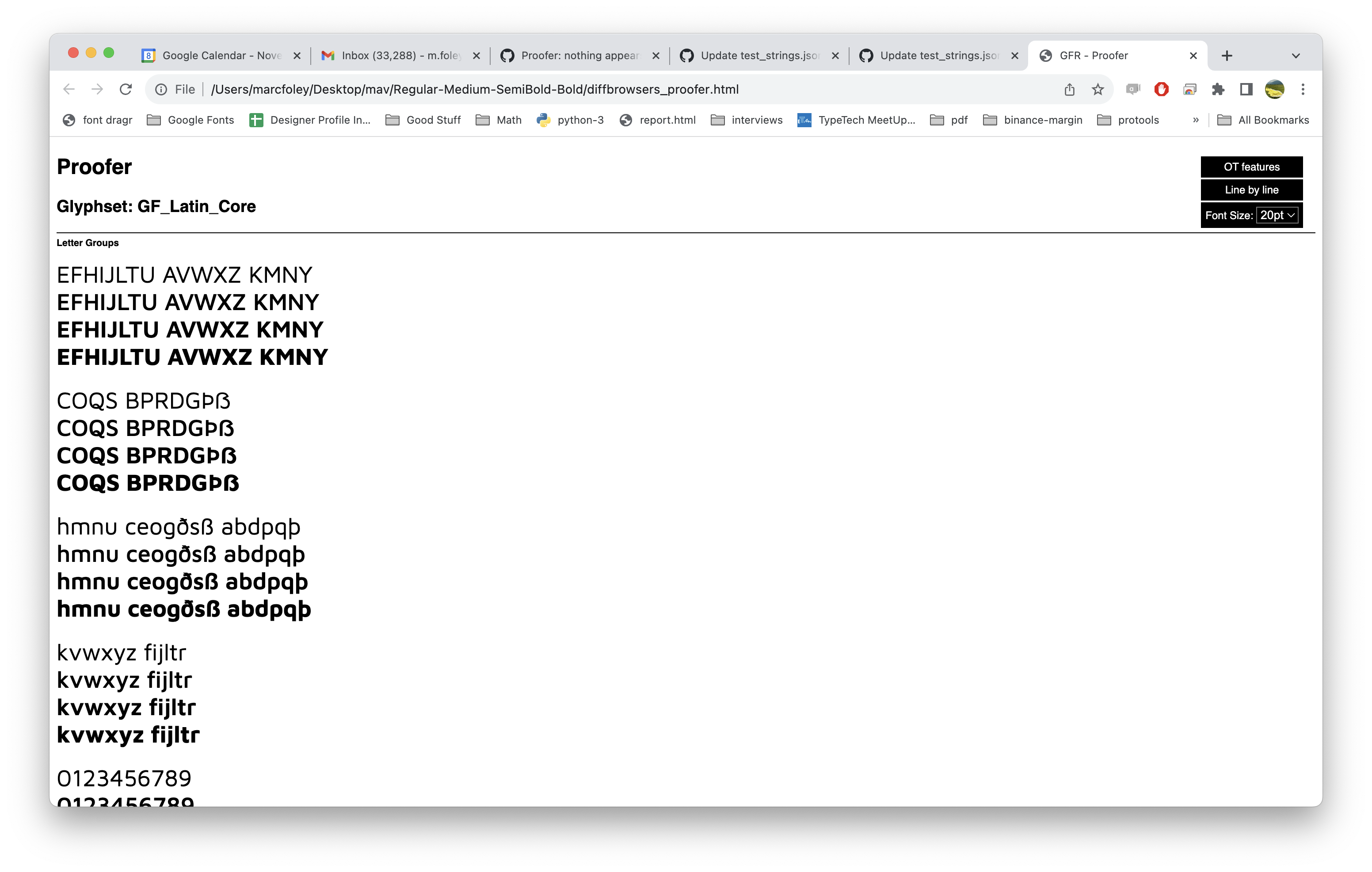 Proofer: nothing appears anymore · Issue #106 · googlefonts/diffenator2 · GitHub