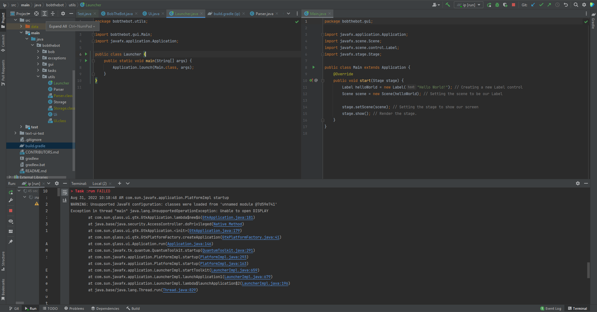 Getting Warning of Unsupported JavaFX configuration · Issue #111 · nus ...
