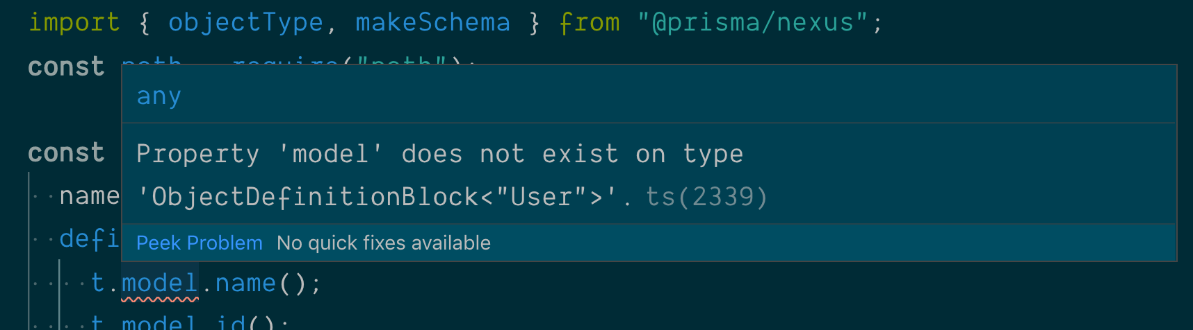 Tmodel Does Not Exist · Issue 367 · Graphql Nexusnexus Plugin Prisma · Github