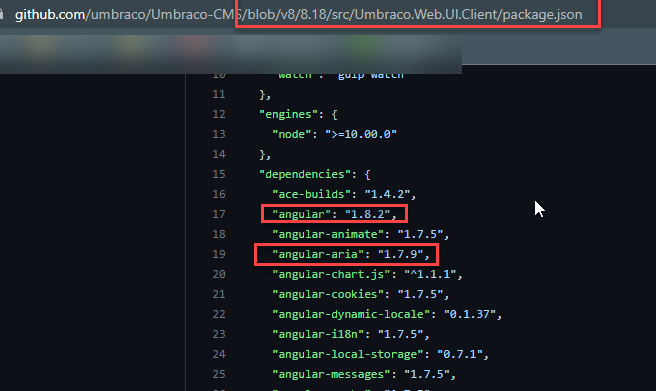 Upgrade angular-aria 1.7.9 to 1.8.2 in Umbraco 8.18.0 · Issue #12327 · umbraco/Umbraco-CMS · GitHub