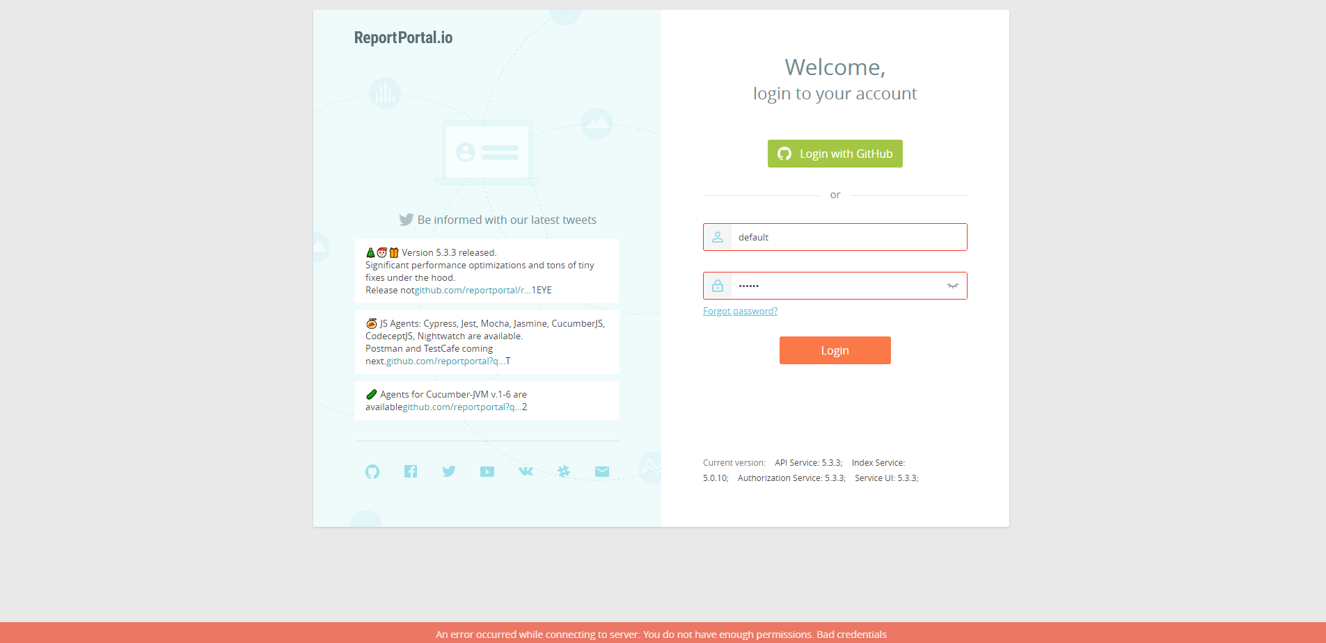 Unable to login to demo portal · Issue #1253 · reportportal/reportportal · GitHub
