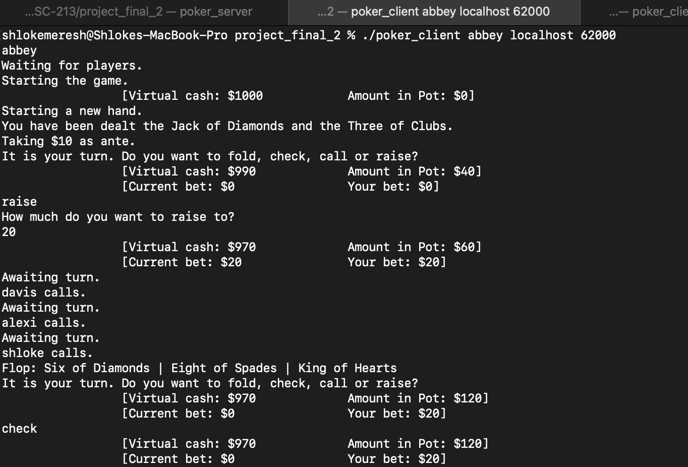 GitHub - shloke01/poker: Poker game in C using distributed systems ...