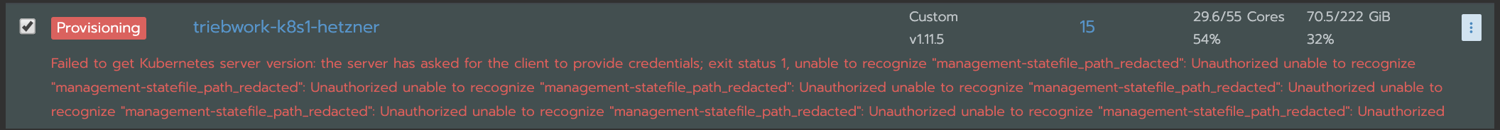 unable to recognize "management-statefile_path_redacted": Unauthorized · Issue #20612 · rancher ...