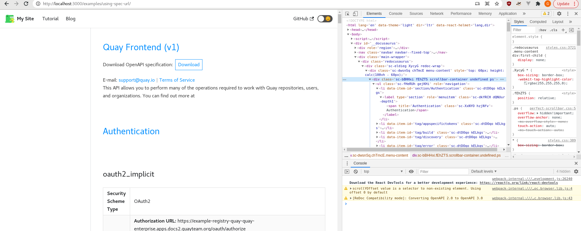 Navigation sometimes hidden · Issue #123 · rohit-gohri/redocusaurus · GitHub