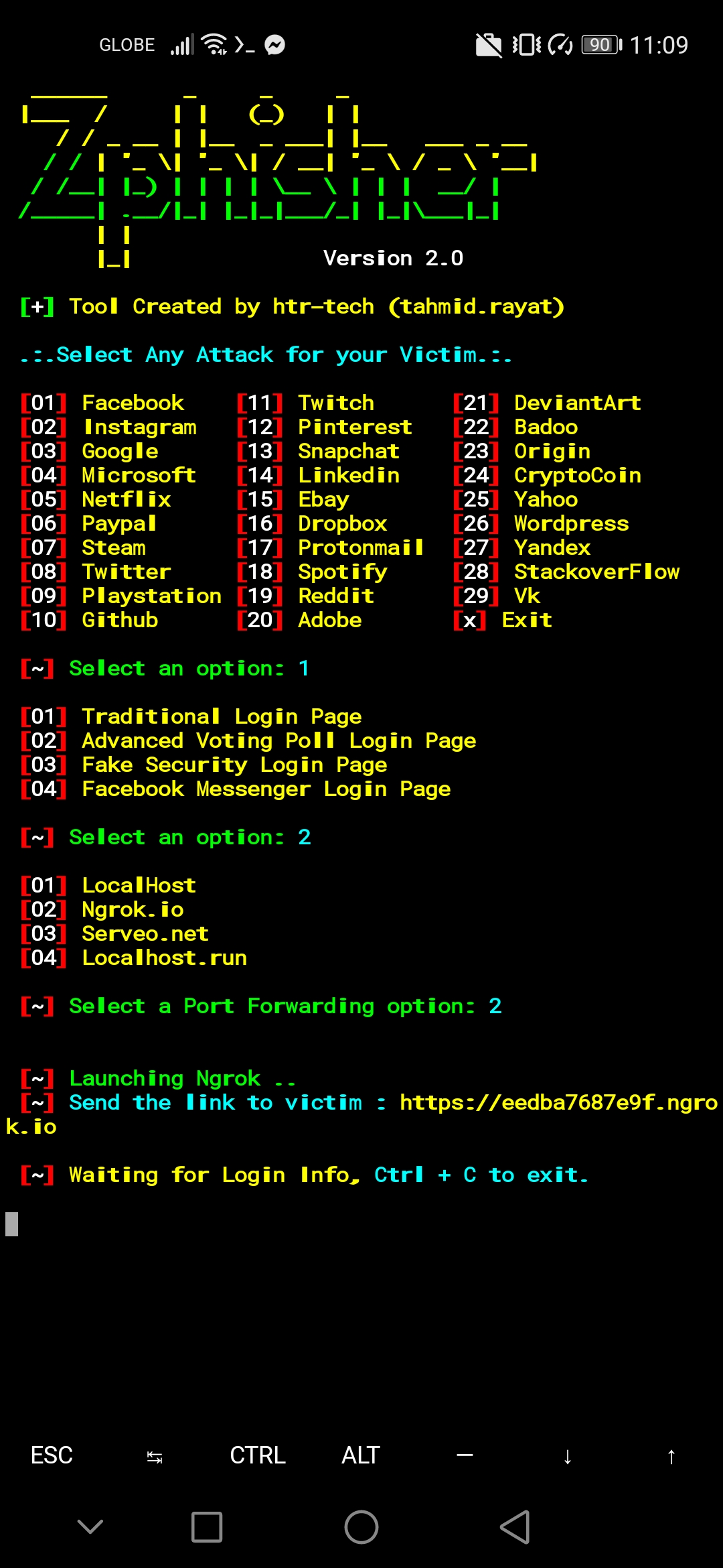 Failed to complete tunnel connection · Issue #128 · htr-tech/zphisher · GitHub