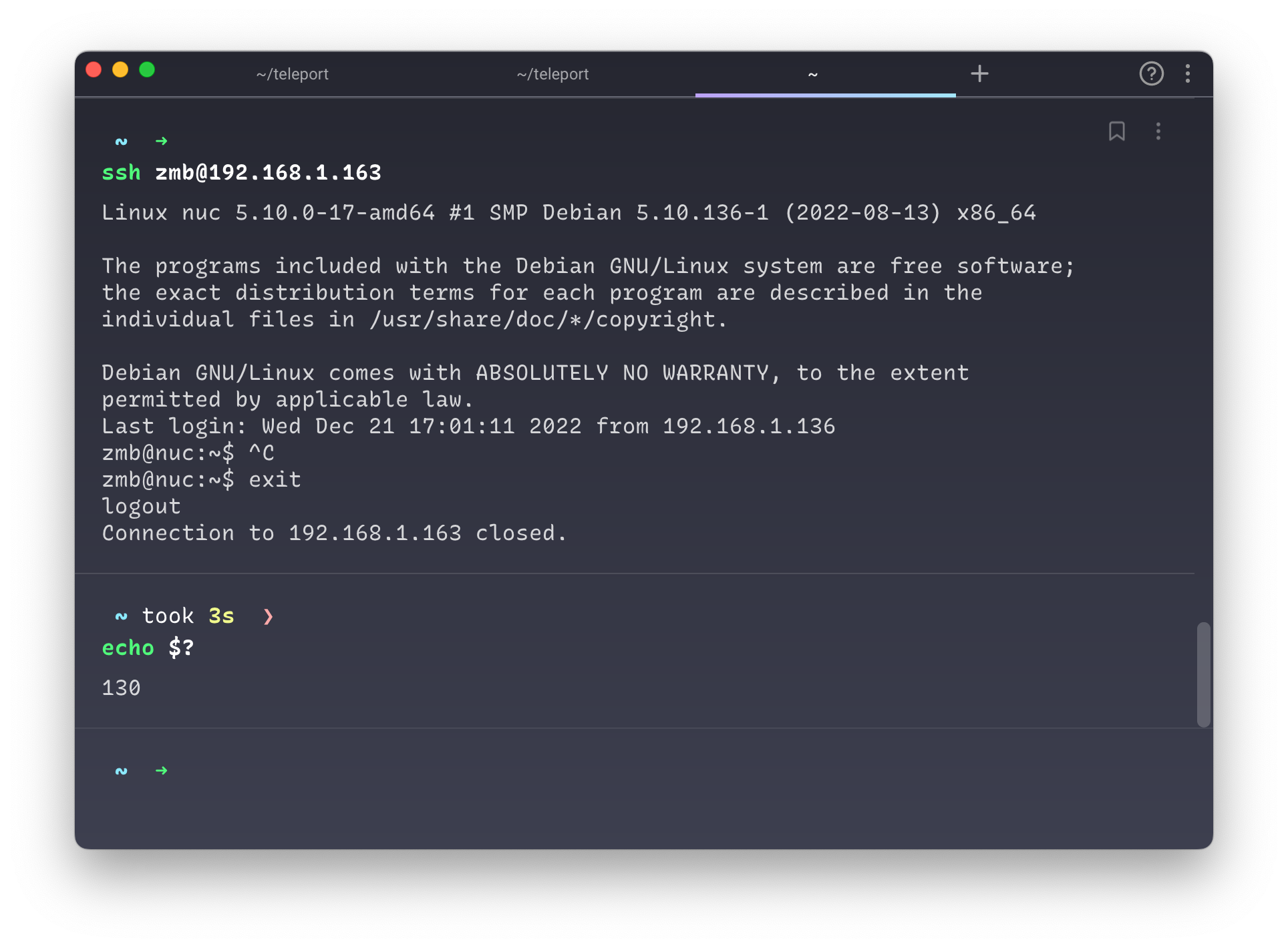 Server Access - ctrl+c status 130 · Issue #18478 · gravitational/teleport · GitHub