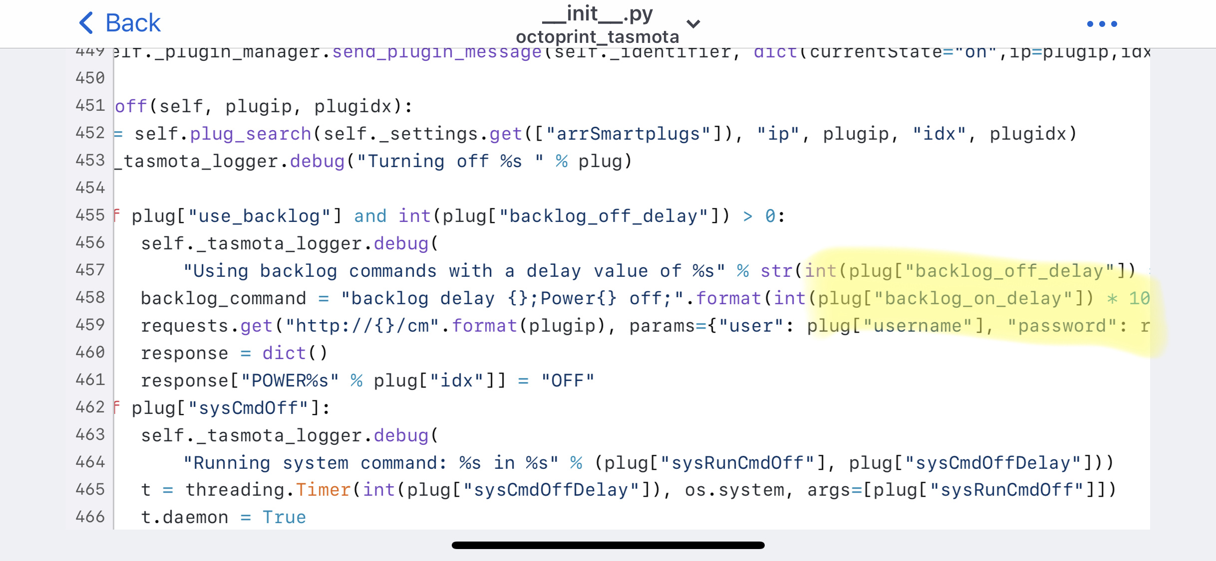 Backlog Timer backlog_off_delay · Issue #125 · jneilliii/OctoPrint-Tasmota · GitHub