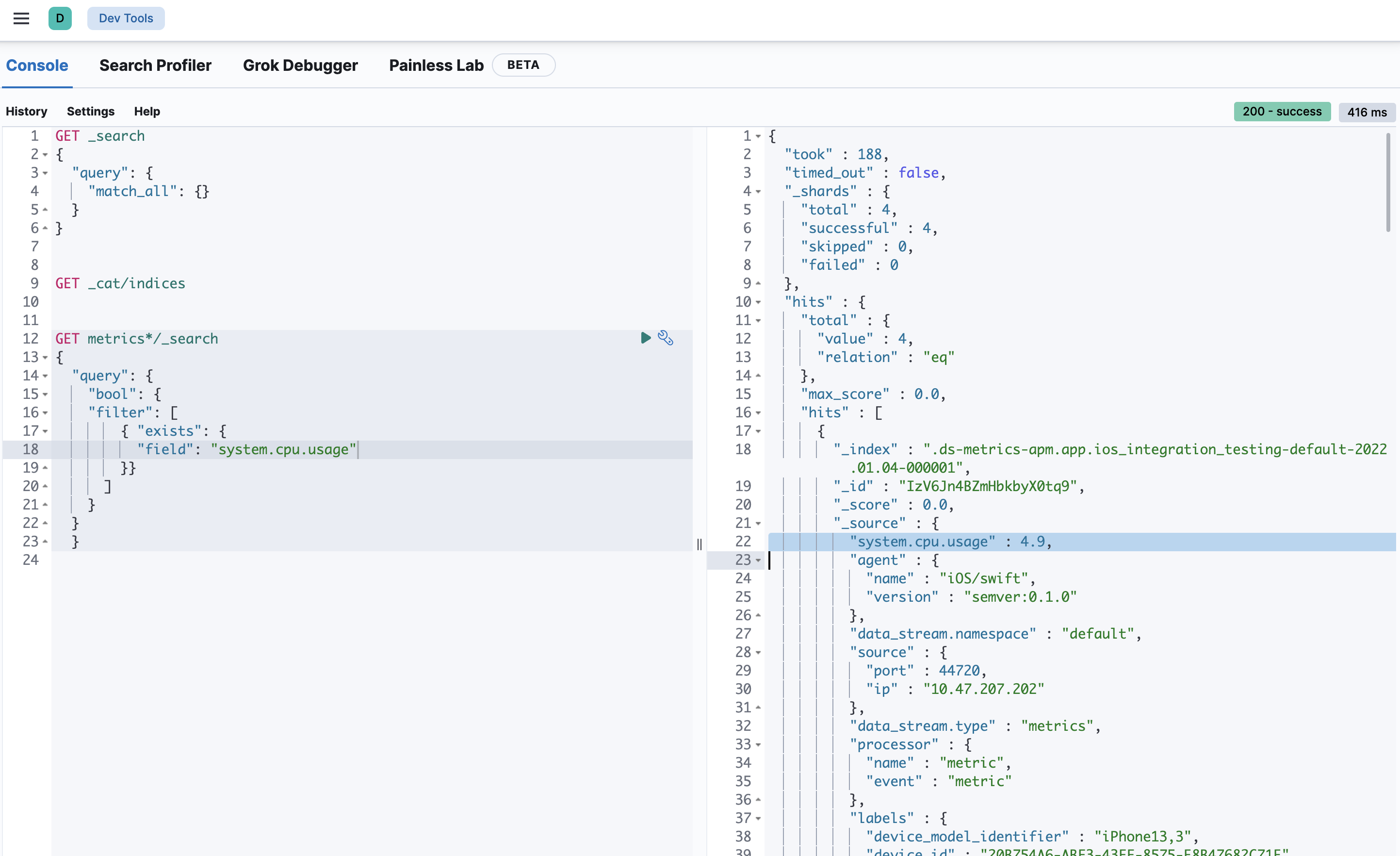 [APM] Exploratory view not displaying iOS Memory or CPU metrics · Issue #117921 · elastic/kibana ...